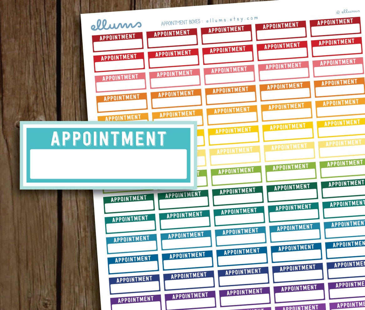 Appointment Planner Stickers | PRINTABLE Instant Download | Appointment ...