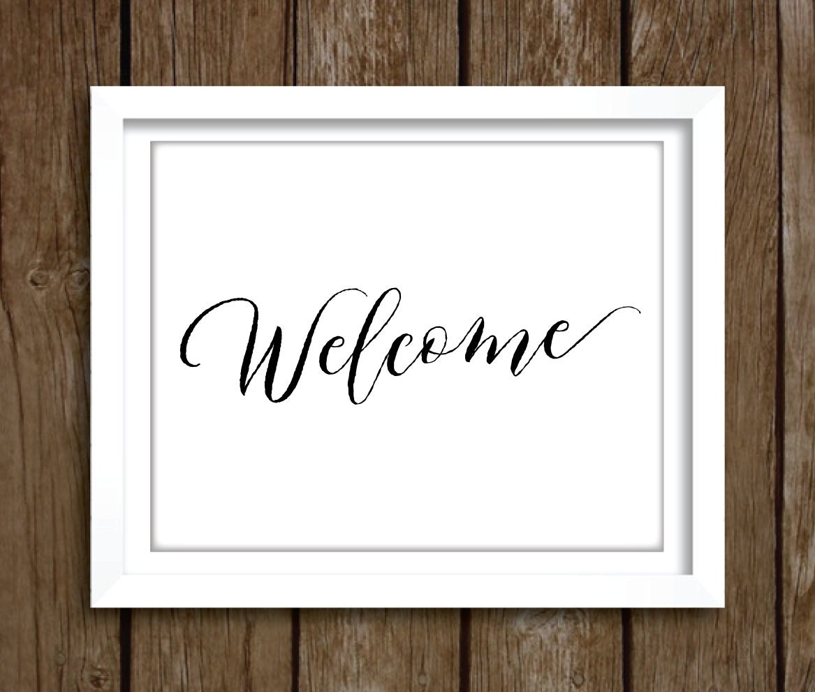 Printable Welcome Sign | Instant Download | DIY Wedding Welcome Sign ...