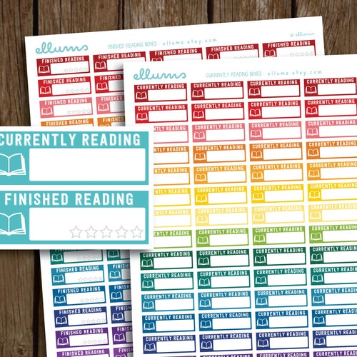 Reading Planner Stickers PRINTABLE Instant Download - Etsy