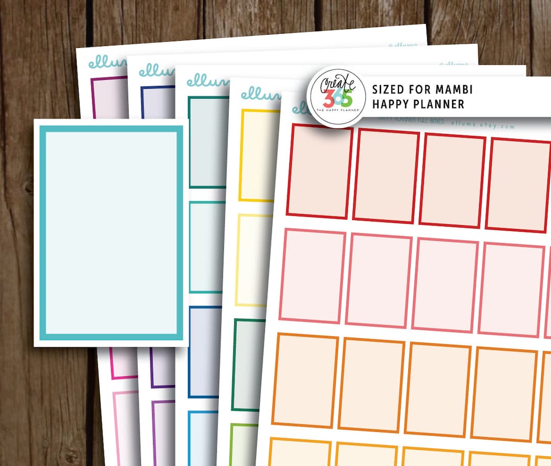 HP Full Box Stickers | PRINTABLE Pdf | Full Boxes | Framed Thick Border ...