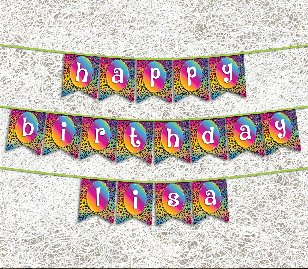 Hello Lisa Banner | PRINTABLE Party Supplies Pdf | 90s Party Banner ...