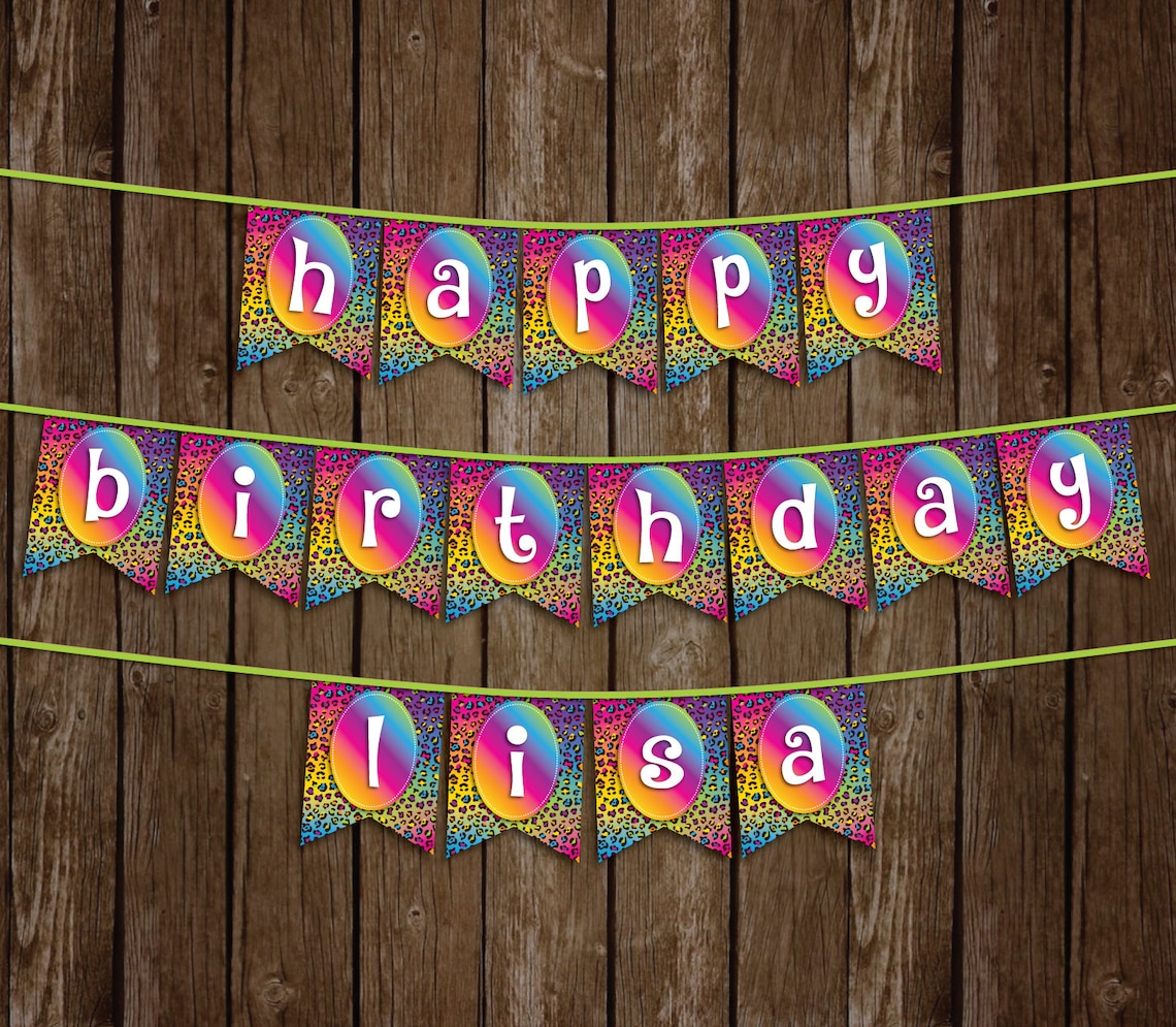 Hello Lisa Banner PRINTABLE Party Supplies Pdf 90s Party - Etsy