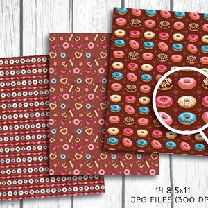 Donut Shop Digital Paper | PRINTABLE Jpg | 8.5 X 11 | Yummy Birthday ...