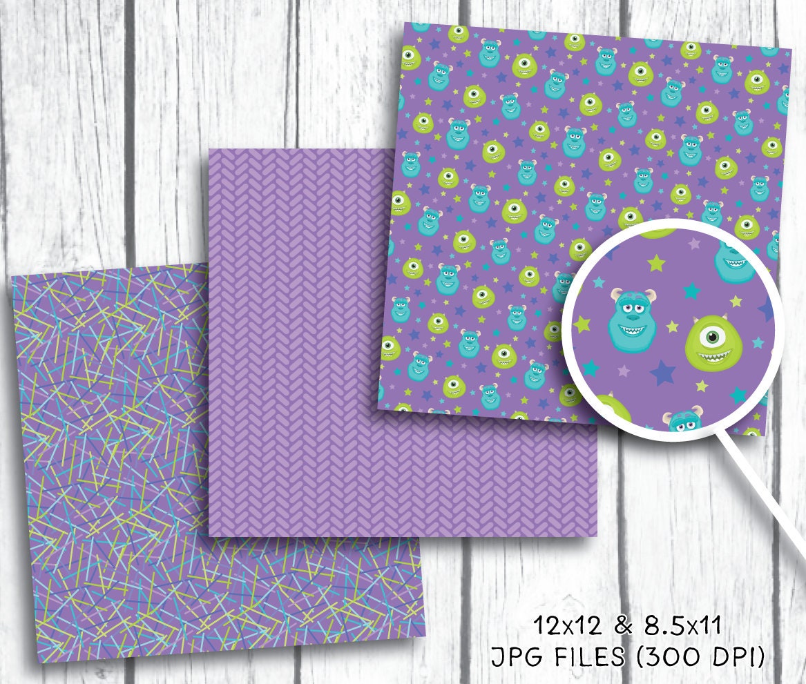 Scare Team Digital Paper PRINTABLE Jpg 8.5 X 11 and 12x12 | Etsy