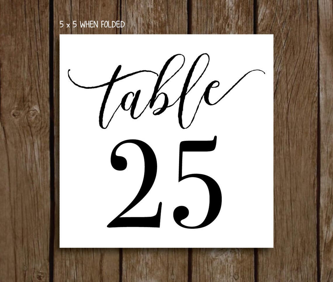Printable Table Numbers 1 30 Tented Instant Download - Etsy