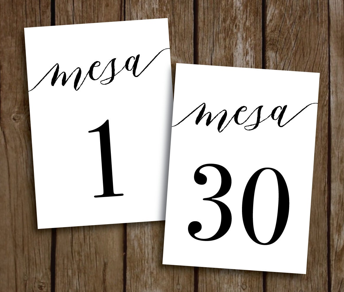 Numeros De Mesas Para Imprimir - FDPLEARN