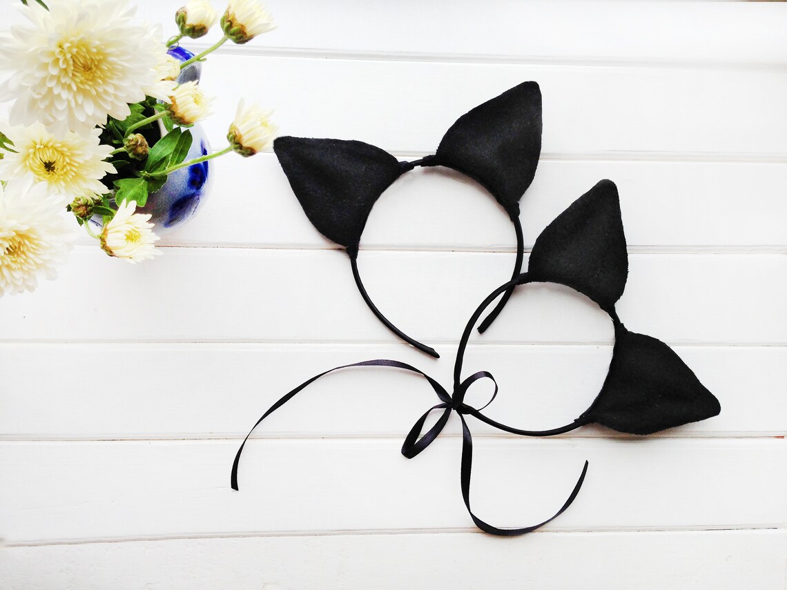 Felt Cat Ears Costume accessories Party ears Costume ears | Etsy