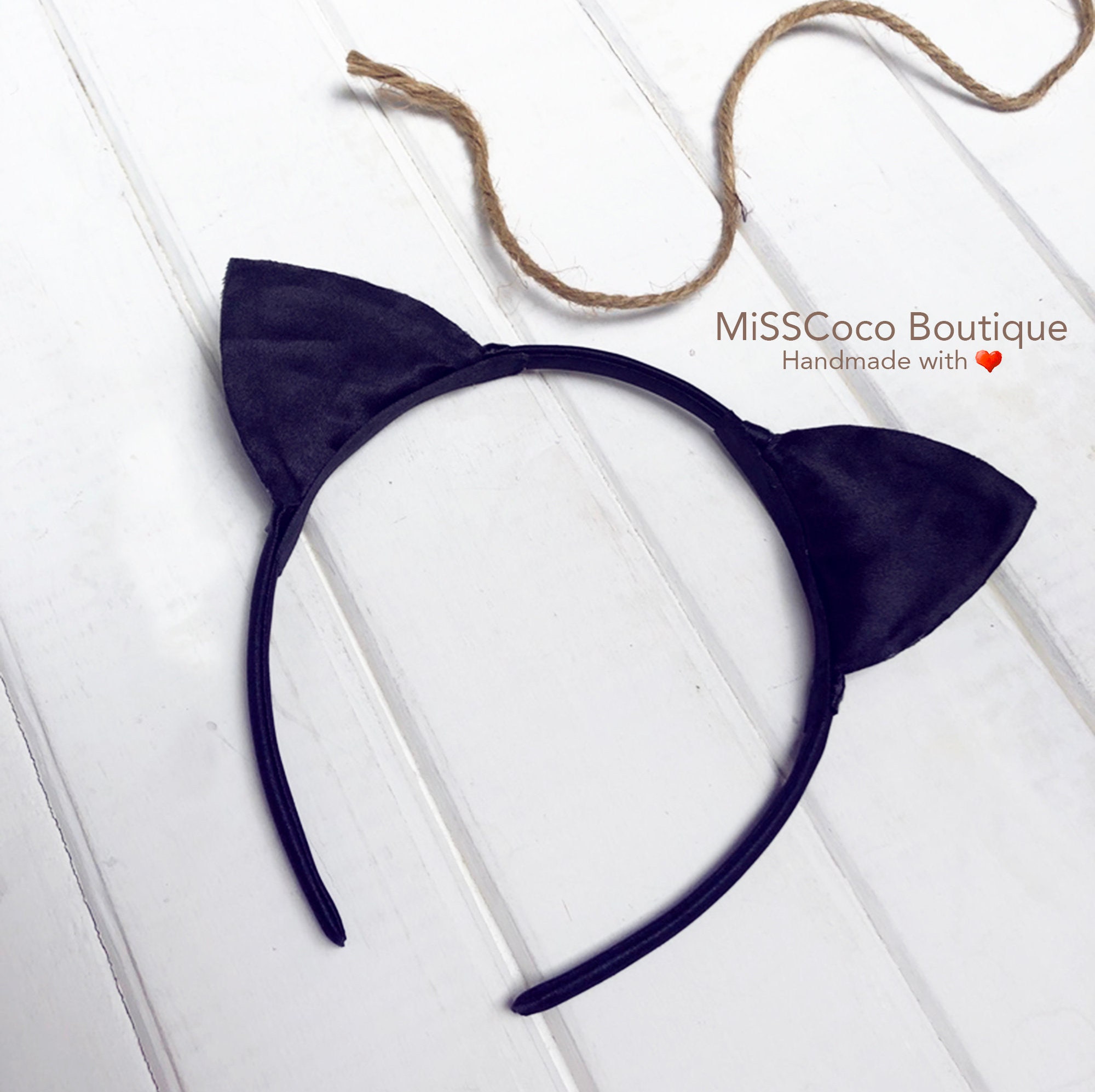 Black Silk Cat Ears Cat Ears Cat Headband Ariana Grande | Etsy