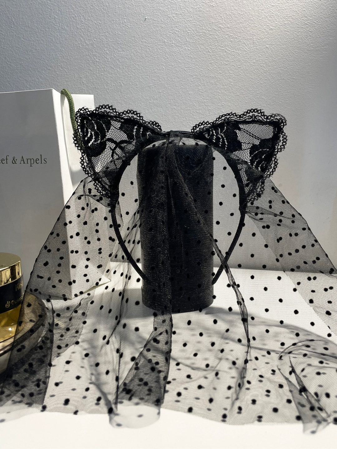 Cat Ears, Ears Mask, Cat Ears With Veil, Veil Mask, Sexy Mask, Lace Cat ...