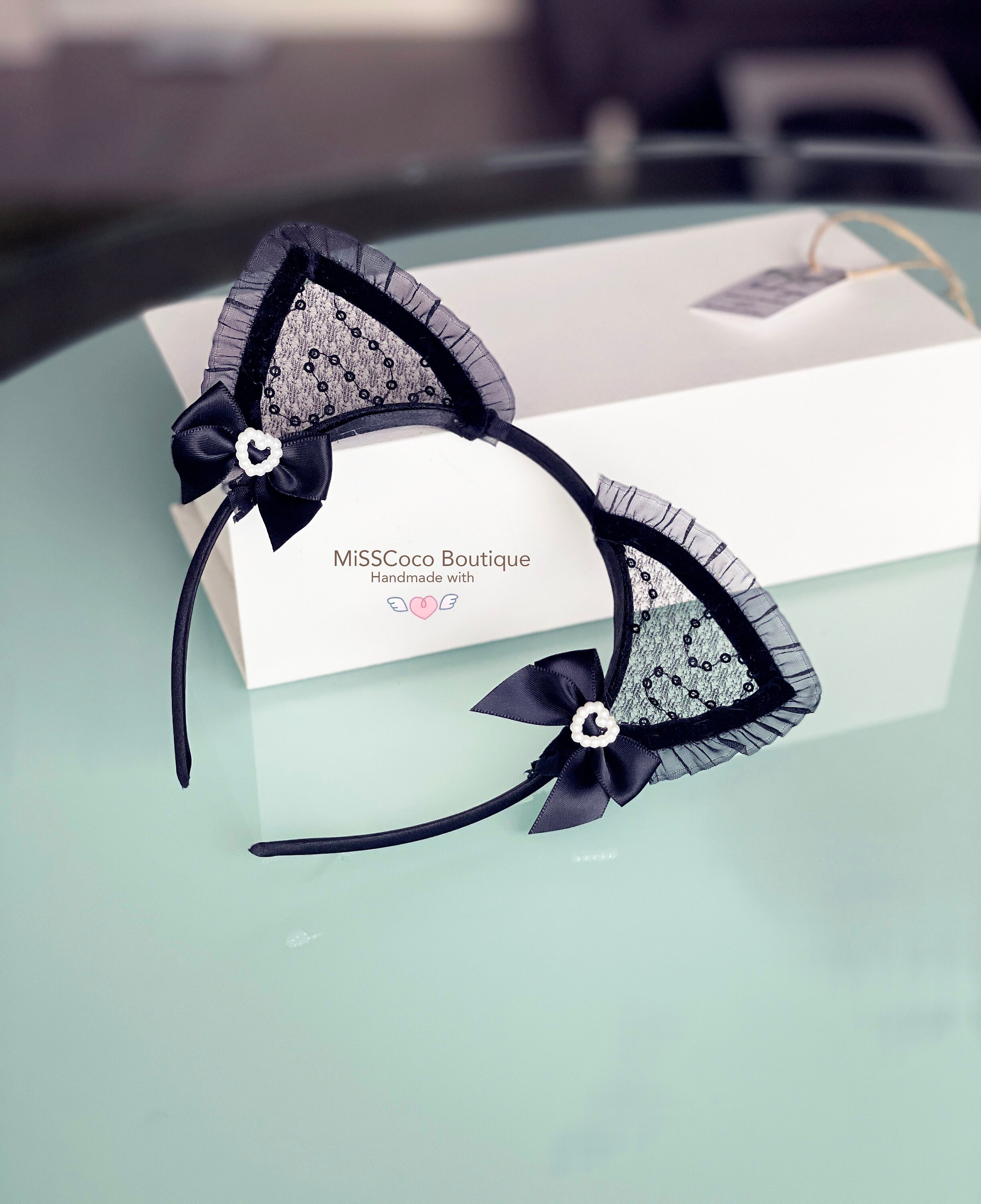 Cat Ears Cat Ears Bells Black Cat Ears Cat Ears Headband Etsy