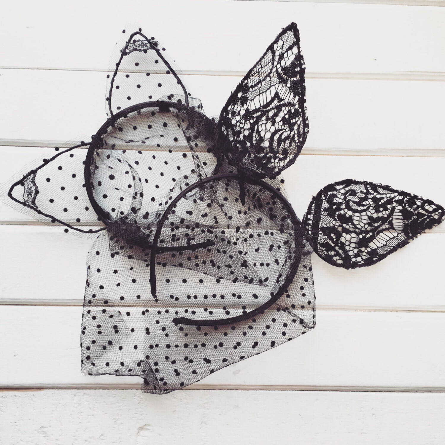 Bunny Veil Sexy Bunny Mask Lace Black Bunny Ears Bunny - Etsy