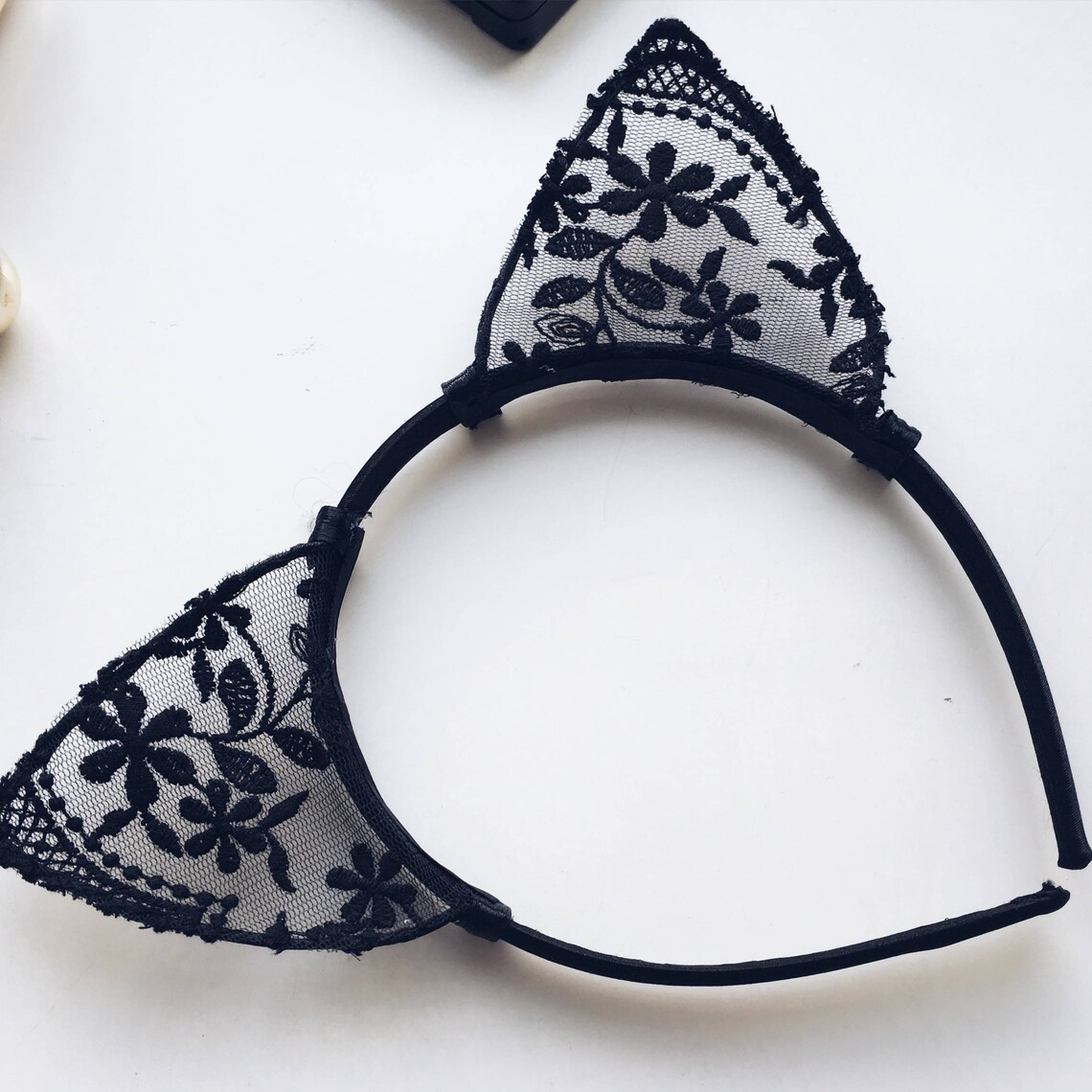Cat Ears Bachelorette Lace Cat Ears Black Cat Ears Cat | Etsy