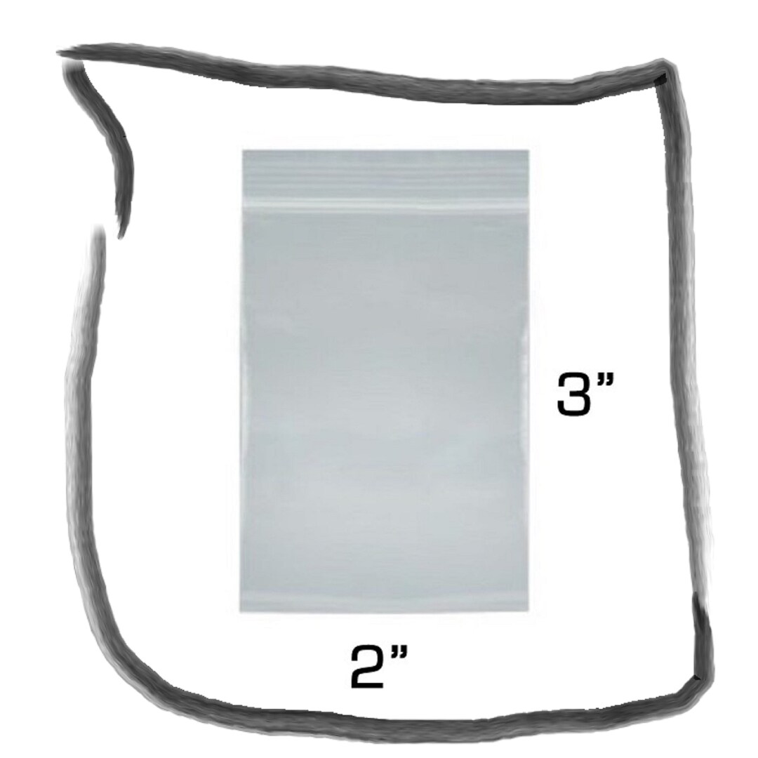 2x3 Clear Zip Lock 2 Mil Poly Bags for - Etsy