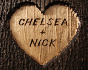 Carved Initials Tree | Etsy