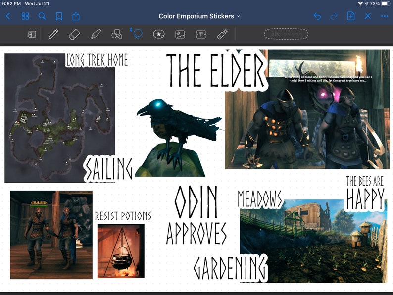Valheim Viking Game Inspired Digital Planner Stickers for Goodnotes ...