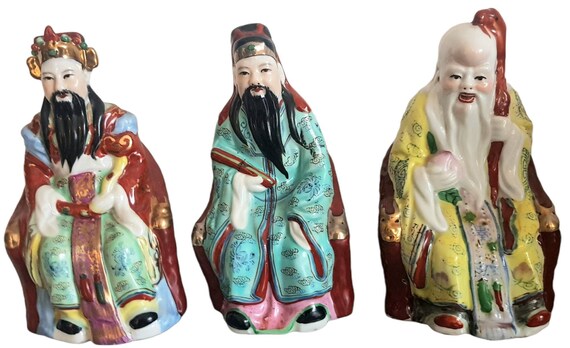 3 Wise Man Collectible Chinese Figures & Statues 18 Cm Tall | Etsy