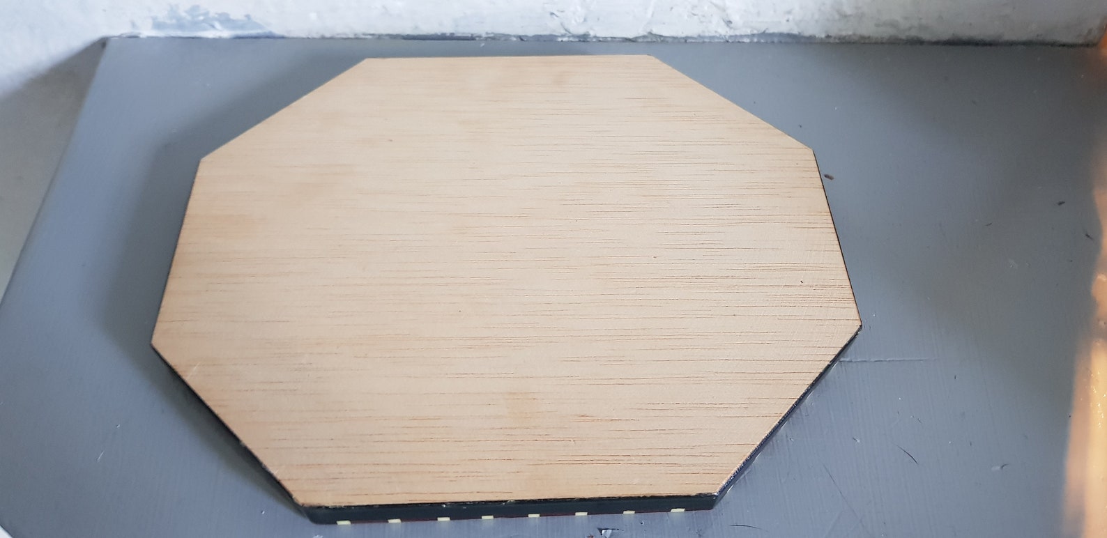 Small Octagonal Marquetry Wood Inlay Tray, Spanish Marquetry Taracea 20 ...