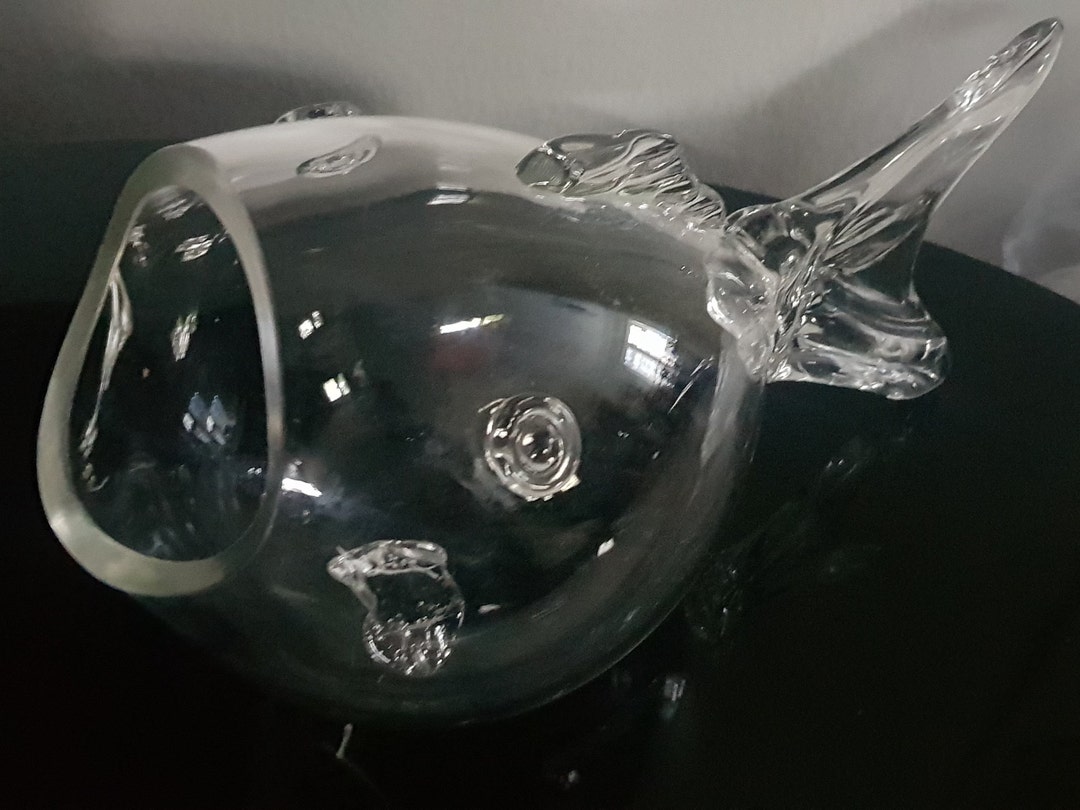 Large Blenko Hand Blown Glass Fish Bowl Fish Terrarium - Etsy