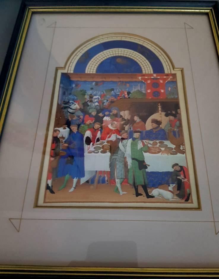 Mounted & Framed Très Riches Heures months of the Year 01 january a ...