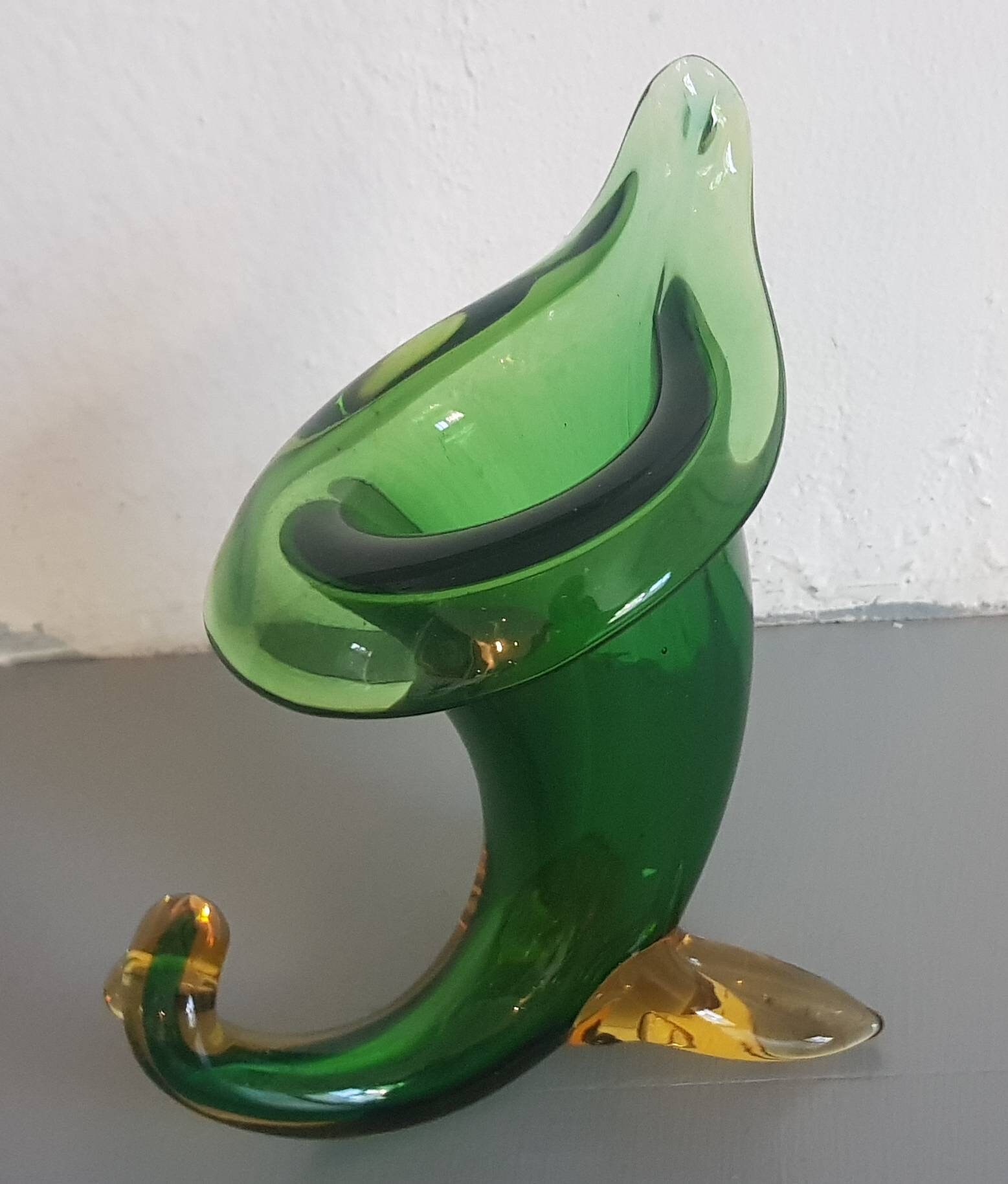 A Stunning 1960's Murano Cornucopia Art Glass Vase - Etsy