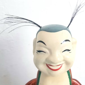 Vintage Asian Wooden Lacquer Tole Puppet / Whimsical String-pull Puppet ...