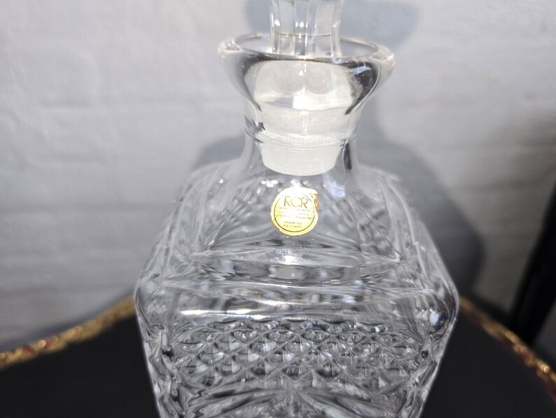 RCR Royal Crystal Rock Italian Decanter Crystal Sunburst Whiskey ...