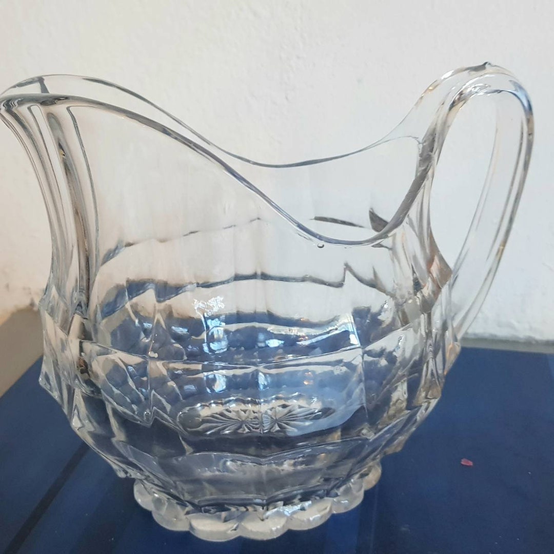 Large Pressed Glass Water Jug Circa 1950 - Etsy