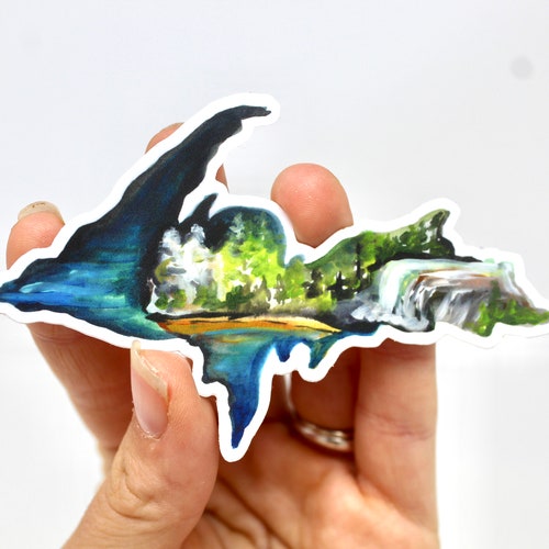 Upper Peninsula Silhouette Vinyl Decal - Etsy