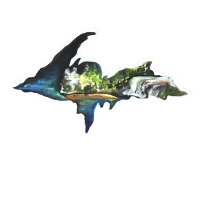 UP Upper Peninsula Michigan Sticker Decal- Weatherproof/durable Vinyl ...