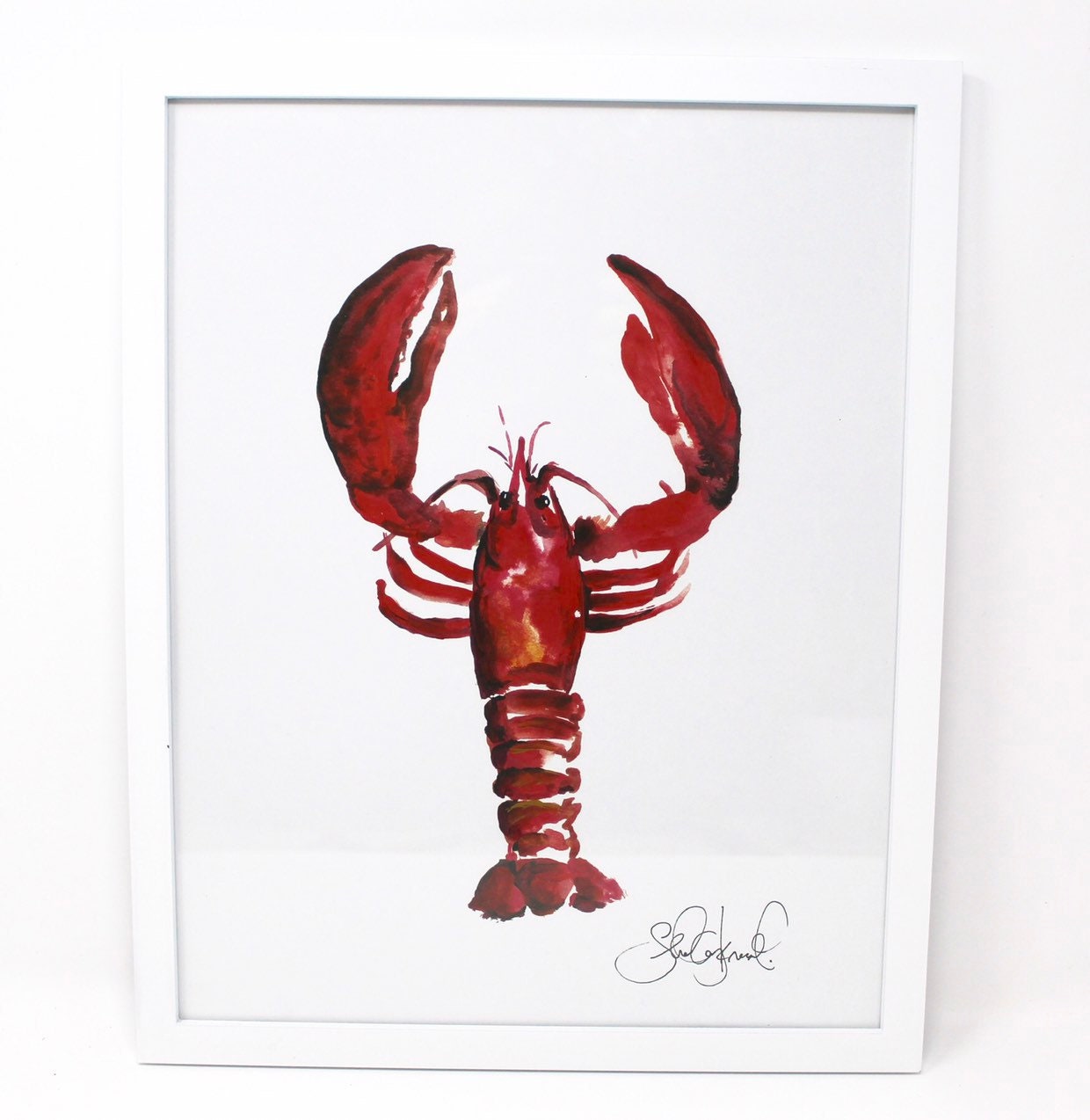 Lobster Art Print- 11x14, Animal Art, Home Decor, Wall Art, Simple - Etsy