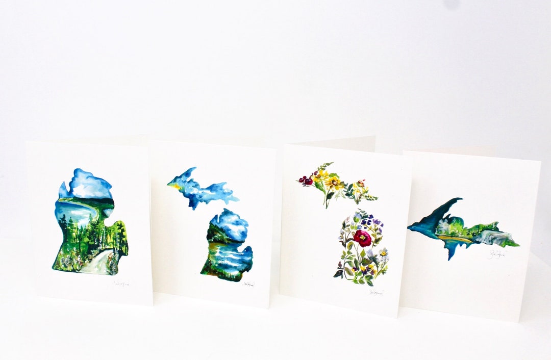 Michigander Greeting Card 4 Pack - Etsy