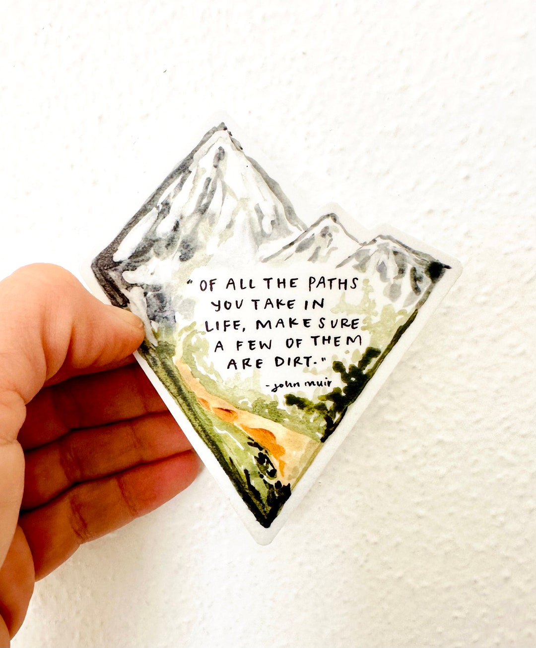 John Muir Dirt Paths Sticker/decal (3.5inx3.5in) Outdoor Safe, Weather ...