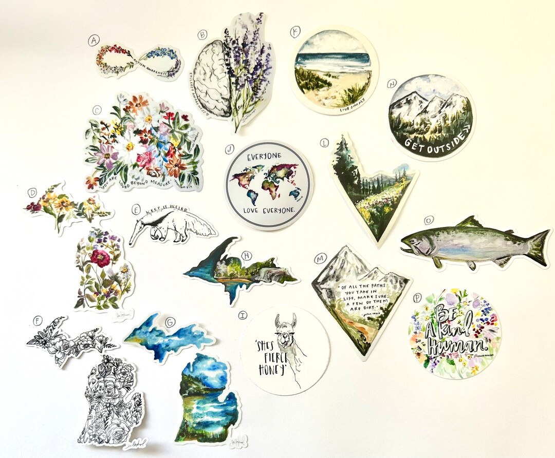 Set of Three Stickers/decals, Weather Resistant, Vinyl Stickers, Laptop ...