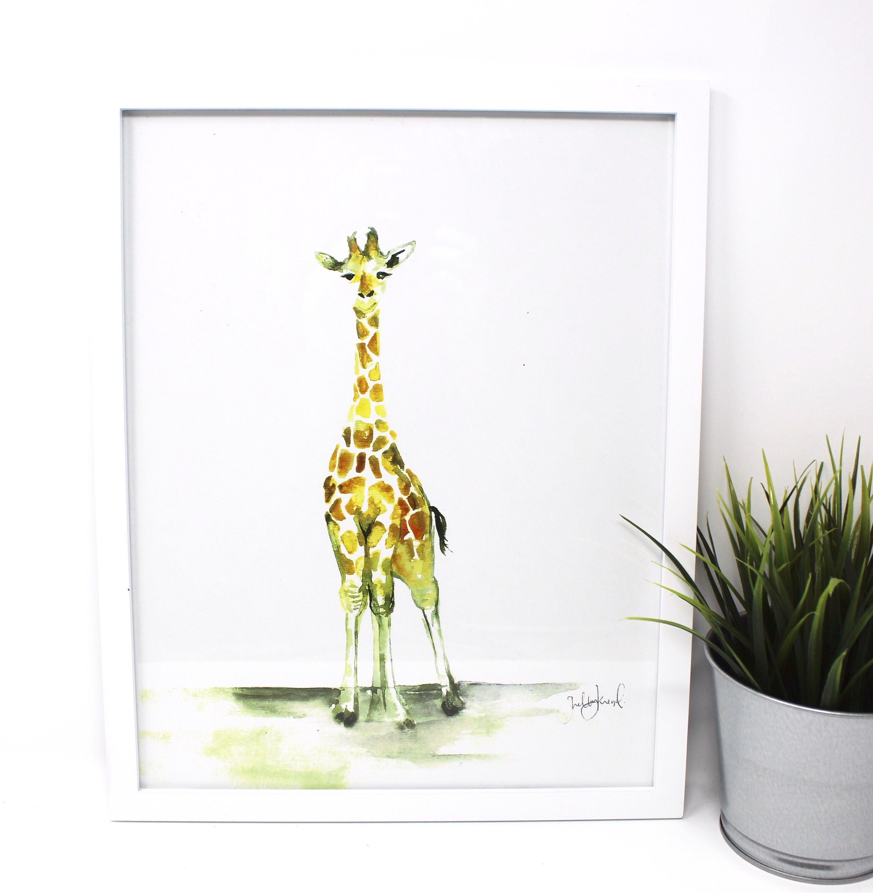 Baby Giraffe Art Print 11x14in Nursery Wall Art Baby Home | Etsy