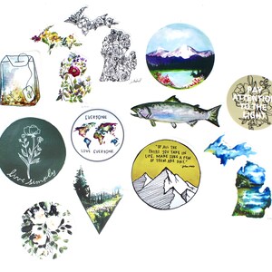 Set of Three Stickers/decals, Weather Resistant, Vinyl Stickers, Laptop ...