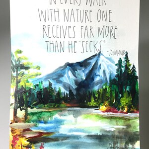 John Muir Art Print 8x10, Adventure Art, Home Decor, Outdoorsy Print ...