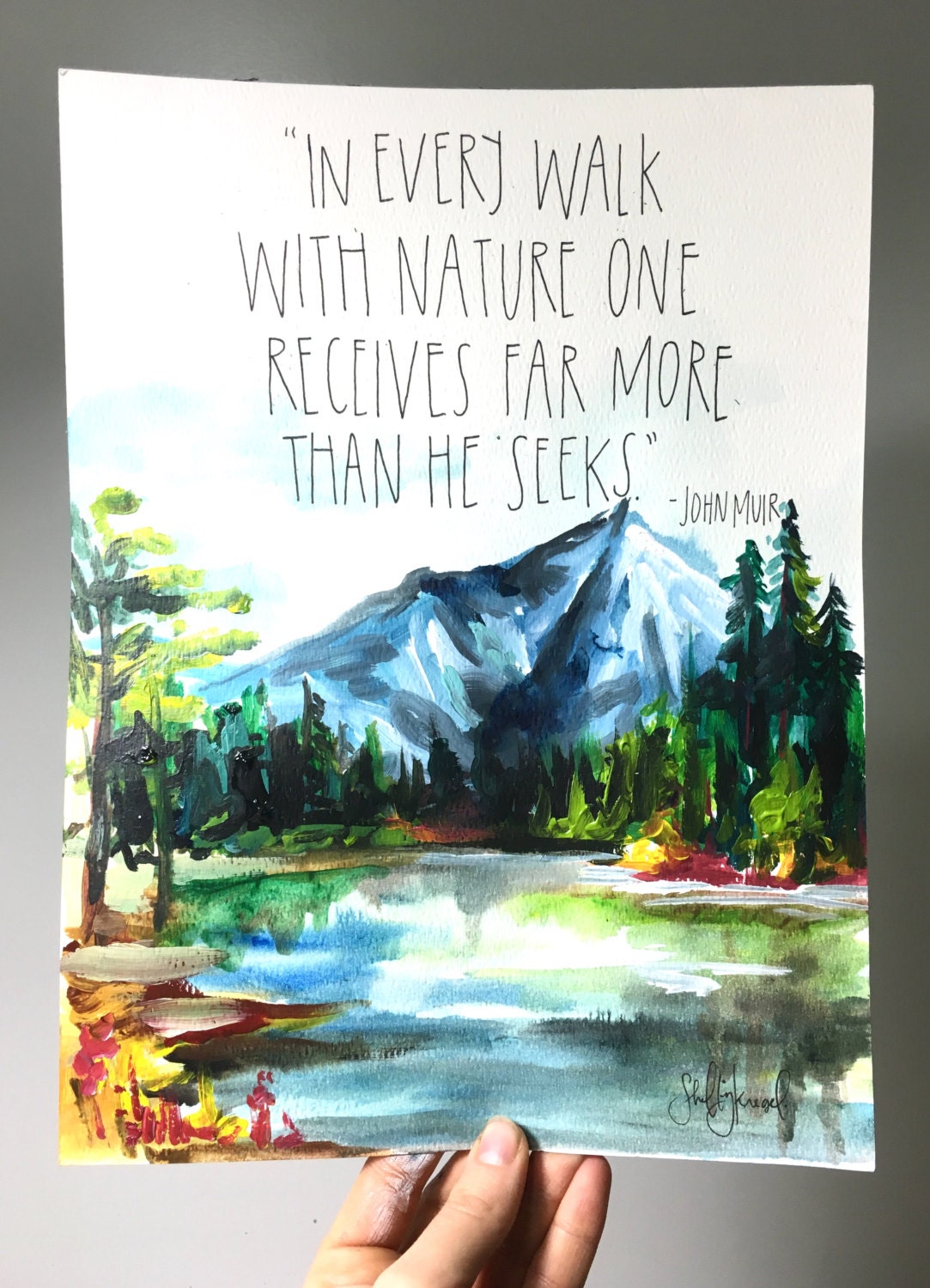 John Muir Art Print 8x10 Adventure Art Home Decor Outdoorsy | Etsy