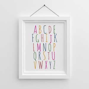 Abc Poster, ABC Wall Art, Playroom Art, Alphabet Printable, Nursery Art ...