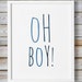 Oh Boy Navy Blue Indigo Printable Nursery Wall Art Baby Shower - Etsy