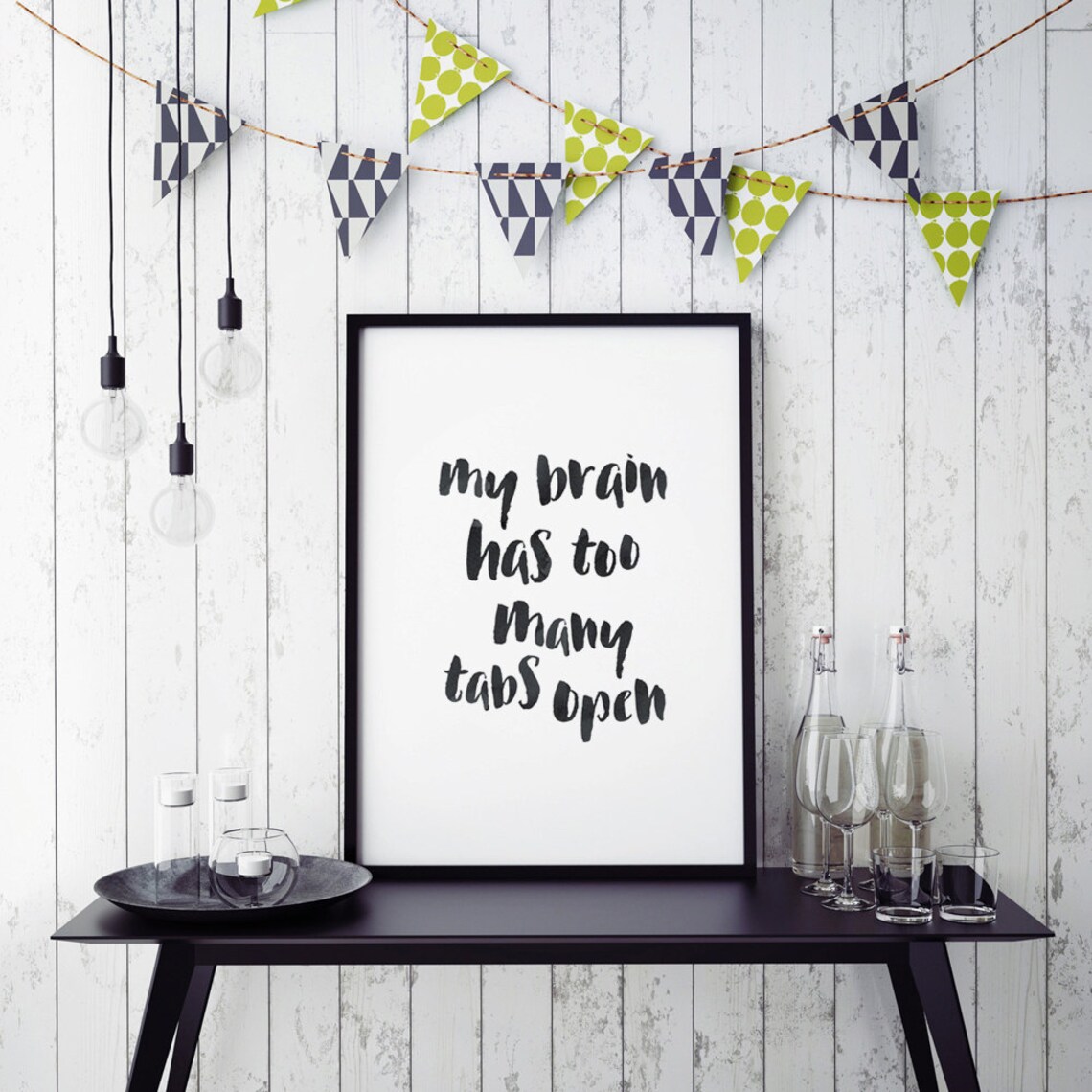 Funny Prints, My Brain Has Too Many Tabs Open, Funny Quotes, Printable ...