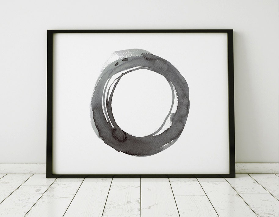 Enso, Abstract Printable Art, Contemporary Art, Watercolor Abstract Art ...