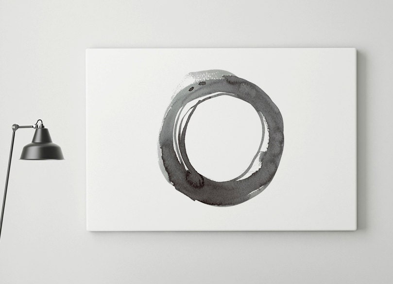 Enso Abstract Printable Art Contemporary Art Watercolor - Etsy