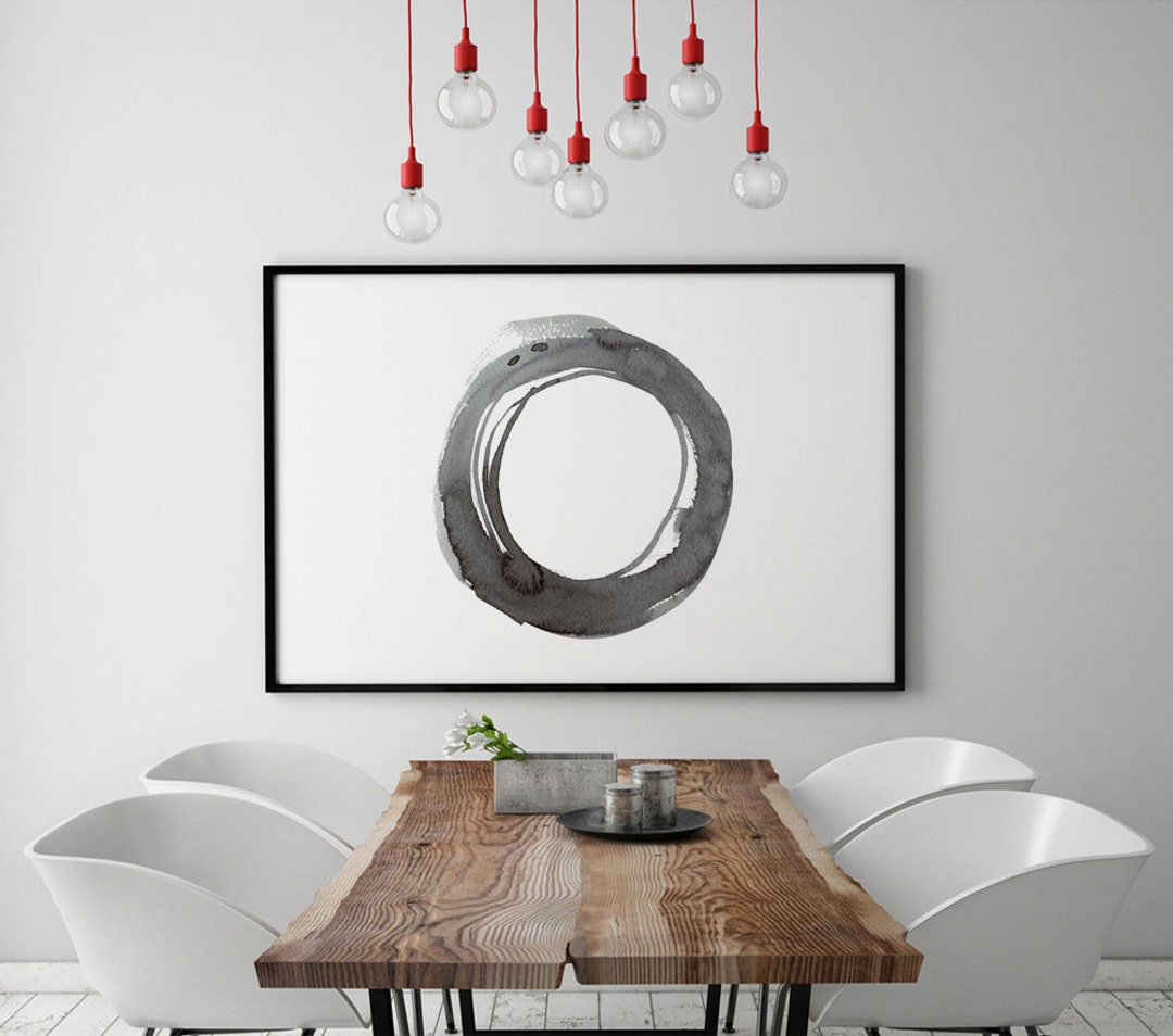 Enso, Abstract Printable Art, Contemporary Art, Watercolor Abstract Art ...