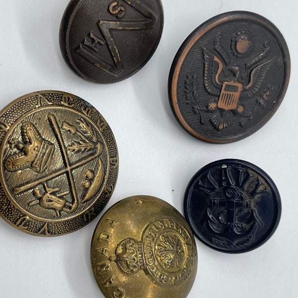 Metal Buttons Vintage - Etsy