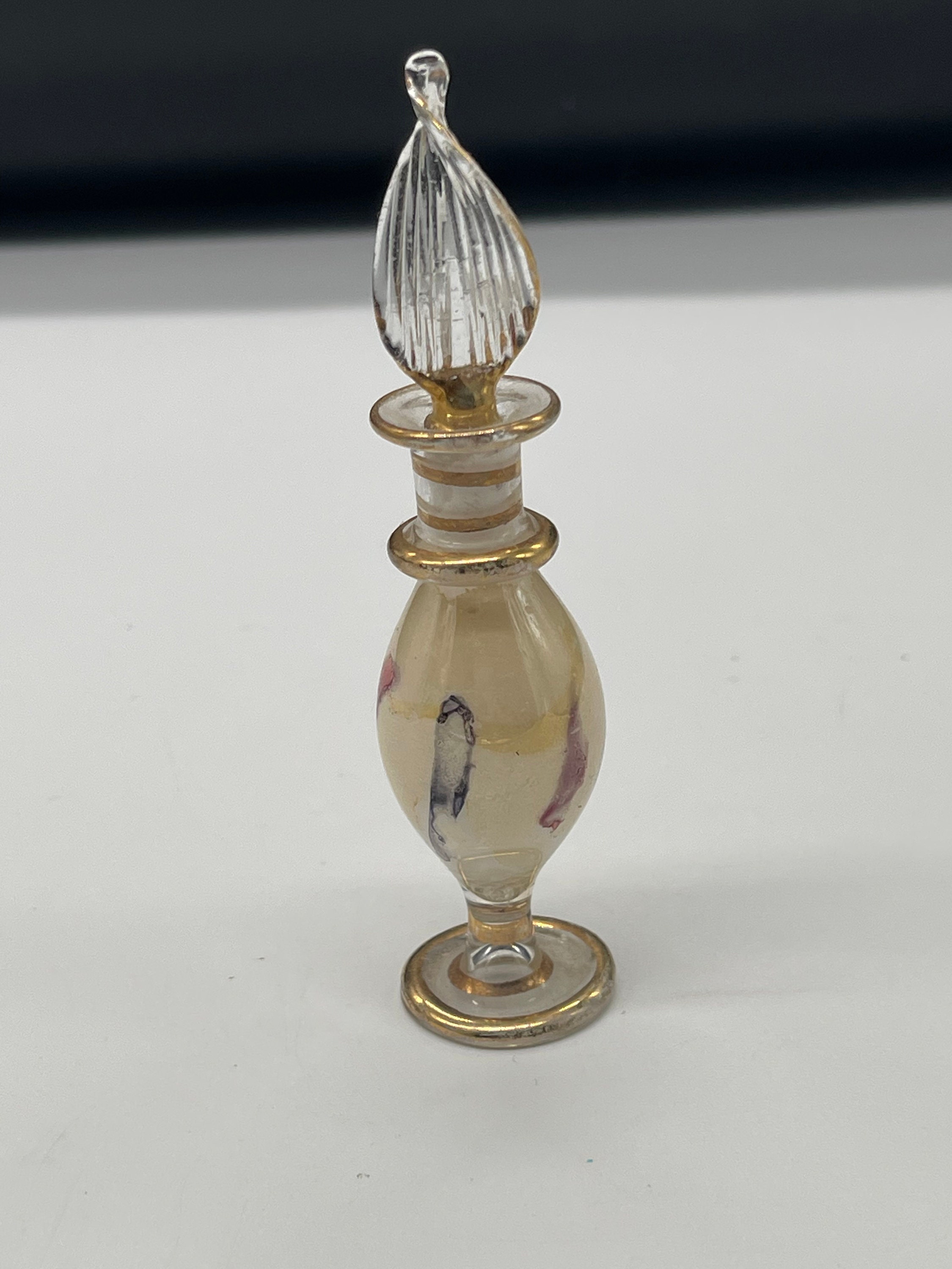Vintage Glass Perfume Dabber With Gold Linework - Etsy