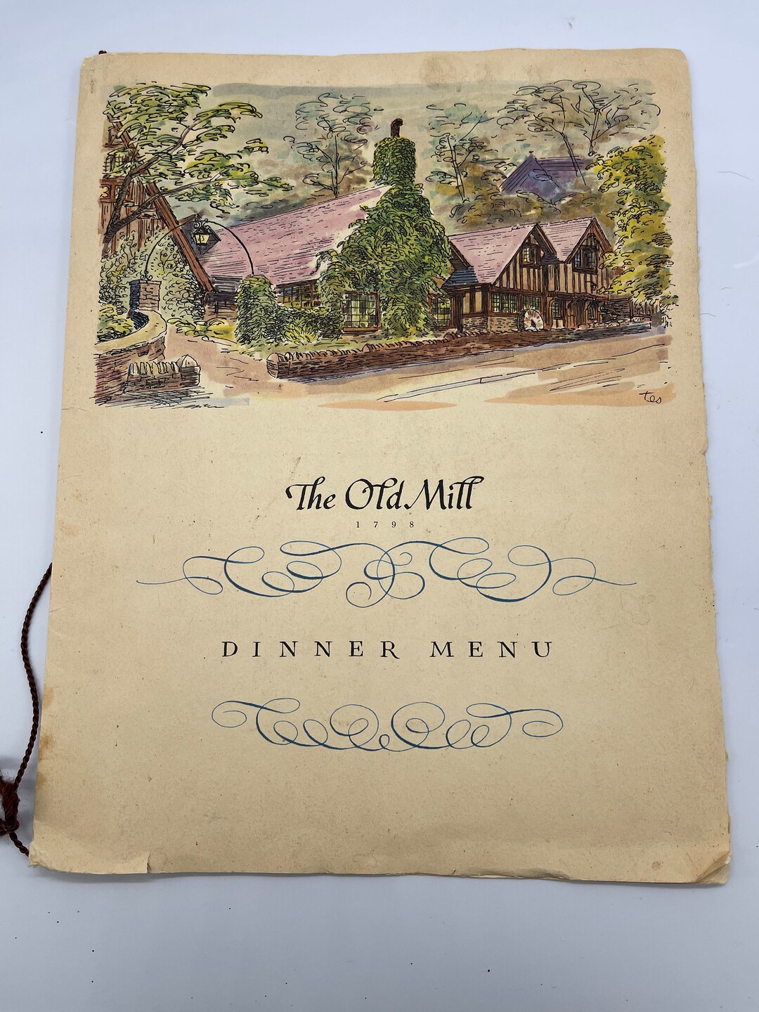 The Old Mill Toronto Canada Saturday, October 29th 1960 Lunch & Dinner ...