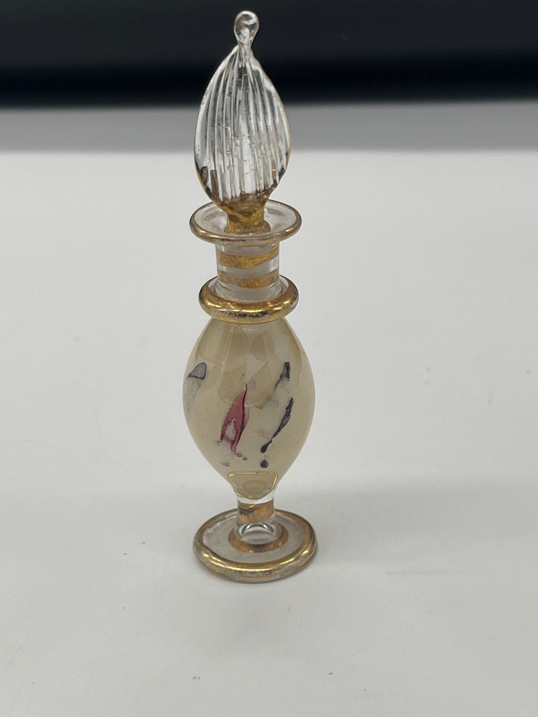 Vintage Glass Perfume Dabber With Gold Linework - Etsy