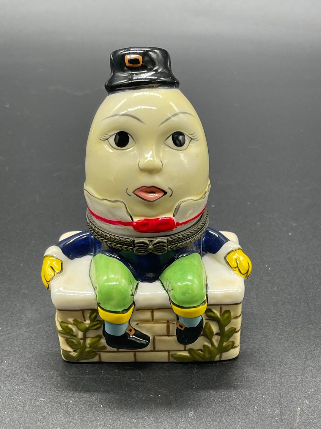 Adorable Humpty Dumpty Porcelain Hinged Trinket Box - Etsy