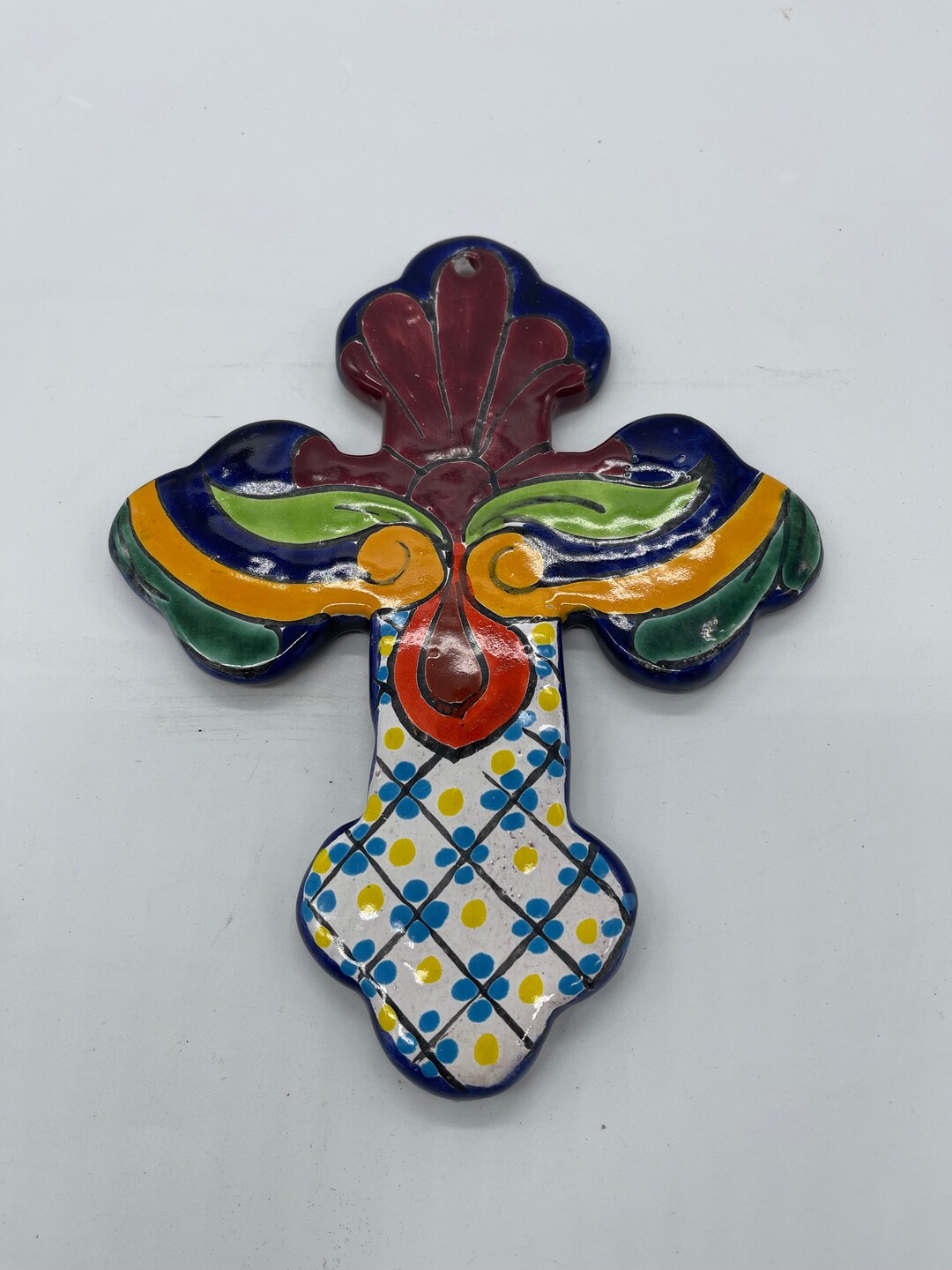 Beautiful Vintage Mexican Talavera Cross - Etsy