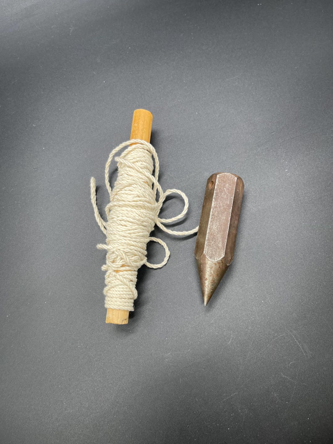 Vintage Large Steel Plumb Bob With String - Etsy